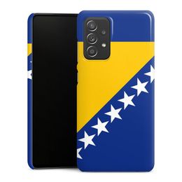 DeinDesign Galaxy A52s 5G Handy Premium Case Smartphone Handyh&uuml;lle Schutzh&uuml;lle gl&auml;nzend Bosnia Flag Premium Case