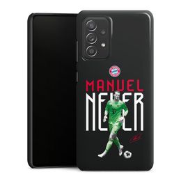 DeinDesign Galaxy A52s 5G Handy Premium Case Smartphone Handyh&uuml;lle Schutzh&uuml;lle gl&auml;nzend Fc Bayern M&uuml;nchen Manuel Neuer Official Licensed Product Premium Case