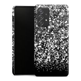 DeinDesign Galaxy A52s 5G Handy Premium Case Smartphone Handyh&uuml;lle Schutzh&uuml;lle gl&auml;nzend Muster Glitzer Snowflake Premium Case