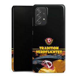 DeinDesign Galaxy A52s 5G Handy Premium Case Smartphone Handyh&uuml;lle Schutzh&uuml;lle gl&auml;nzend Sgd Sg Dynamo Dresden Merchandise Premium Case