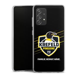 DeinDesign Galaxy A52s 5G Handy Silikon H&uuml;lle Case transparent Handyh&uuml;lle Sports Krefeld Pinguine Ice Hockey Silikon Case
