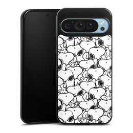DeinDesign Google Pixel 9 Handy Silikon H&uuml;lle Case schwarz Handyh&uuml;lle Peanuts Snoopy Muster