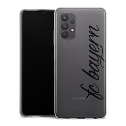 DeinDesign Galaxy A32 4G Handy Silikon H&uuml;lle Case transparent Handyh&uuml;lle Fcb Official Licensed Product Fc Bayern M&uuml;nchen Silikon Case
