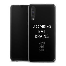 DeinDesign Galaxy A50 Handy Silikon H&uuml;lle Case transparent Handyh&uuml;lle Statement Funny Zombie Silikon Case