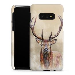 DeinDesign Galaxy S10e Handy Premium Case Smartphone Handyh&uuml;lle Schutzh&uuml;lle matt Animal Look Deer Reindeer Premium Case