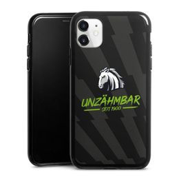 DeinDesign iPhone 11 Handy Silikon H&uuml;lle Case schwarz Handyh&uuml;lle Official Licensed Product Borussia M&ouml;nchengladbach Horse