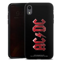 DeinDesign iPhone Xr Handy Silikon H&uuml;lle Case schwarz Handyh&uuml;lle Acdc Merchandise Logo