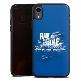 DeinDesign iPhone Xr Handy Silikon H&uuml;lle Case schwarz Handyh&uuml;lle Official Licensed Product Ascent Fc Schalke 04