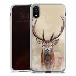 DeinDesign iPhone Xr Handy Silikon H&uuml;lle Case transparent Handyh&uuml;lle Animal Look Deer Reindeer Silikon Case