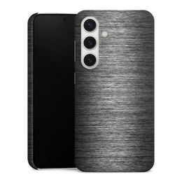 DeinDesign Galaxy S24 Handy Premium Case Smartphone Handyh&uuml;lle Schutzh&uuml;lle matt Anthracite Metallic Look Metal Premium Case