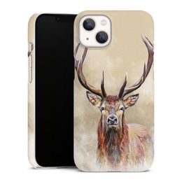 DeinDesign iPhone 13 Handy Premium Case Smartphone Handyh&uuml;lle Schutzh&uuml;lle matt Animal Look Deer Reindeer Premium Case