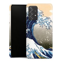 DeinDesign Galaxy A52s 5G Handy Premium Case Smartphone Handyh&uuml;lle Schutzh&uuml;lle gl&auml;nzend Kunst Katsushika Hokusai Die Gro&szlig;e Welle Vor Kanagawa Premium Case
