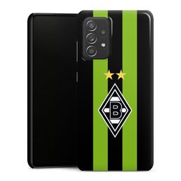 DeinDesign Galaxy A52s 5G Handy Premium Case Smartphone Handyh&uuml;lle Schutzh&uuml;lle gl&auml;nzend Stripes Borussia M&ouml;nchengladbach Gladbach Premium Case
