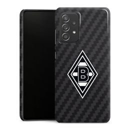 DeinDesign Galaxy A52s 5G Handy Premium Case Smartphone Handyh&uuml;lle Schutzh&uuml;lle gl&auml;nzend Borussia M&ouml;nchengladbach Carbon Gladbach Premium Case