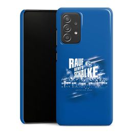 DeinDesign Galaxy A52s 5G Handy Premium Case Smartphone Handyh&uuml;lle Schutzh&uuml;lle gl&auml;nzend Ascent Fc Schalke 04 Official Licensed Product Premium Case
