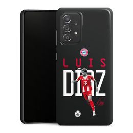 DeinDesign Galaxy A52s 5G Handy Premium Case Smartphone Handyh&uuml;lle Schutzh&uuml;lle gl&auml;nzend Official Licensed Product Luis Diaz Fc Bayern M&uuml;nchen Premium Case