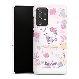 DeinDesign Galaxy A52s 5G Handy Premium Case Smartphone Handyh&uuml;lle Schutzh&uuml;lle gl&auml;nzend Water Colour Hello Kitty Merchandise Premium Case