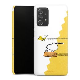 DeinDesign Galaxy A52s 5G Handy Premium Case Smartphone Handyh&uuml;lle Schutzh&uuml;lle gl&auml;nzend Peanuts Snoopy Children Premium Case
