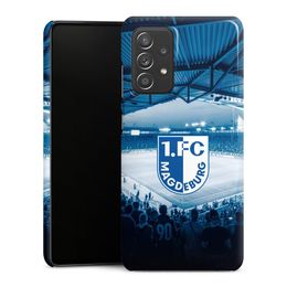 DeinDesign Galaxy A52s 5G Handy Premium Case Smartphone Handyh&uuml;lle Schutzh&uuml;lle gl&auml;nzend 1. Fc Magdeburg Stadium 1. Fcm Premium Case
