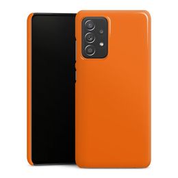 DeinDesign Galaxy A52s 5G Handy Premium Case Smartphone Handyh&uuml;lle Schutzh&uuml;lle gl&auml;nzend Orange Colour Unicoloured Premium Case