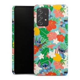 DeinDesign Galaxy A52s 5G Handy Premium Case Smartphone Handyh&uuml;lle Schutzh&uuml;lle gl&auml;nzend Lilo & Stitch Disney Movie Premium Case
