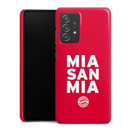 DeinDesign Galaxy A52s 5G Handy Premium Case Smartphone Handyh&uuml;lle Schutzh&uuml;lle gl&auml;nzend Fc Bayern M&uuml;nchen Mia San Mia Fcb Premium Case