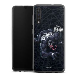 DeinDesign Galaxy A50 Handy Silikon H&uuml;lle Case transparent Handyh&uuml;lle Marvel Venom Spiderman Silikon Case