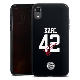 DeinDesign iPhone Xr Handy Silikon H&uuml;lle Case schwarz Handyh&uuml;lle Merchandise Fc Bayern M&uuml;nchen Lennart Karl