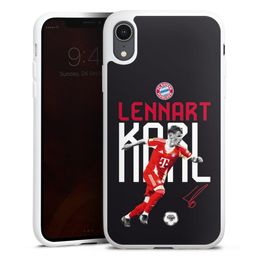 DeinDesign iPhone Xr Handy Silikon H&uuml;lle Case wei&szlig; Handyh&uuml;lle Official Licensed Product Fcb Lennart Karl Silikon Case