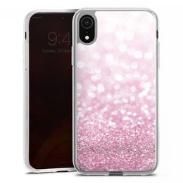 DeinDesign iPhone Xr Handy Silikon H&uuml;lle Case transparent Handyh&uuml;lle Glitzer Pink Shine Silikon Case