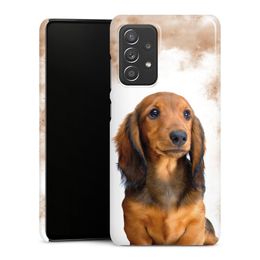 DeinDesign Galaxy A52s 5G Handy Premium Case Smartphone Handyh&uuml;lle Schutzh&uuml;lle gl&auml;nzend Dachshund Dog Pet Premium Case