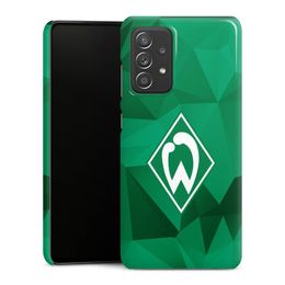 DeinDesign Galaxy A52s 5G Handy Premium Case Smartphone Handyh&uuml;lle Schutzh&uuml;lle gl&auml;nzend Official Licensed Product Camouflage Sv Werder Bremen Premium Case