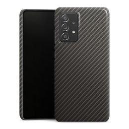 DeinDesign Galaxy A52s 5G Handy Premium Case Smartphone Handyh&uuml;lle Schutzh&uuml;lle gl&auml;nzend Muster Carbon Metallic Look Premium Case