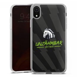 DeinDesign iPhone Xr Handy Silikon H&uuml;lle Case transparent Handyh&uuml;lle Horse Borussia M&ouml;nchengladbach Official Licensed Product Silikon Case