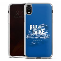 DeinDesign iPhone Xr Handy Silikon H&uuml;lle Case transparent Handyh&uuml;lle Official Licensed Product Ascent Fc Schalke 04 Silikon Case