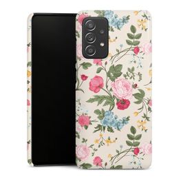 DeinDesign Galaxy A52s 5G Handy Premium Case Smartphone Handyh&uuml;lle Schutzh&uuml;lle gl&auml;nzend Vintage Ornament Flowers Premium Case