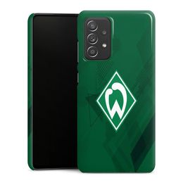 DeinDesign Galaxy A52s 5G Handy Premium Case Smartphone Handyh&uuml;lle Schutzh&uuml;lle gl&auml;nzend Sv Werder Bremen Coat Of Arms Official Licensed Product Premium Case