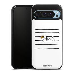 DeinDesign Google Pixel 9 Handy Silikon H&uuml;lle Case schwarz Handyh&uuml;lle Snoopy Dog Peanuts