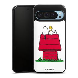 DeinDesign Google Pixel 9 Handy Silikon H&uuml;lle Case schwarz Handyh&uuml;lle Snoopy Peanuts Official Licensed Product