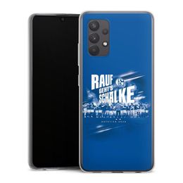 DeinDesign Galaxy A32 4G Handy Silikon H&uuml;lle Case transparent Handyh&uuml;lle Official Licensed Product Ascent Fc Schalke 04 Silikon Case