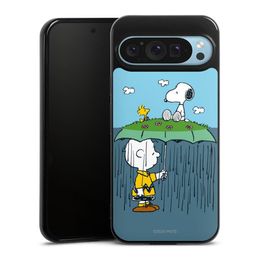 DeinDesign Google Pixel 9 Handy Silikon H&uuml;lle Case schwarz Handyh&uuml;lle Peanuts Children Snoopy