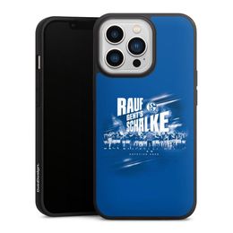DeinDesign iPhone 13 Pro Handy Premium Silikon H&uuml;lle Handyh&uuml;lle schwarz Case Official Licensed Product Ascent Fc Schalke 04 Silikon Premium Case