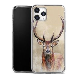 DeinDesign iPhone 11 Pro Handy Slim Case Silikon Handyh&uuml;lle transparent H&uuml;lle extra d&uuml;nn Deer Animal Look Reindeer Silikon Slim Case