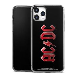 DeinDesign iPhone 11 Pro Handy Slim Case Silikon Handyh&uuml;lle transparent H&uuml;lle extra d&uuml;nn Acdc Logo Merchandise Silikon Slim Case