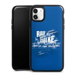 DeinDesign iPhone 11 Handy Silikon H&uuml;lle Case schwarz Handyh&uuml;lle Ascent Fc Schalke 04 Official Licensed Product