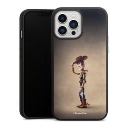 DeinDesign iPhone 13 Pro Max Handy Premium Silikon H&uuml;lle Handyh&uuml;lle schwarz Case Disney Pixar Toy Story Woody Silikon Premium Case
