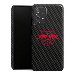 DeinDesign Galaxy A52s 5G Handy Premium Case Smartphone Handyh&uuml;lle Schutzh&uuml;lle gl&auml;nzend Carbon Official Licensed Product Rb Leipzig Premium Case