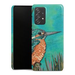 DeinDesign Galaxy A52s 5G Handy Premium Case Smartphone Handyh&uuml;lle Schutzh&uuml;lle gl&auml;nzend Painting Animals Bird Premium Case