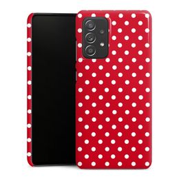 DeinDesign Galaxy A52s 5G Handy Premium Case Smartphone Handyh&uuml;lle Schutzh&uuml;lle gl&auml;nzend Points Polka Dots Retro Premium Case