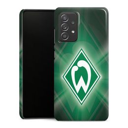 DeinDesign Galaxy A52s 5G Handy Premium Case Smartphone Handyh&uuml;lle Schutzh&uuml;lle gl&auml;nzend Sv Werder Bremen Coat Of Arms Official Licensed Product Premium Case
